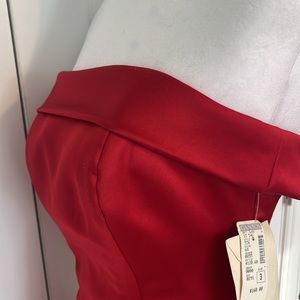 Gantos | Dresses | Nwt Vintage Gantos Red Satin Strapless Button ...
